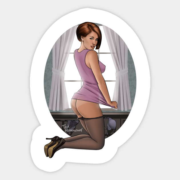 Vava Voom Sexy Pinup Sticker Teepublic